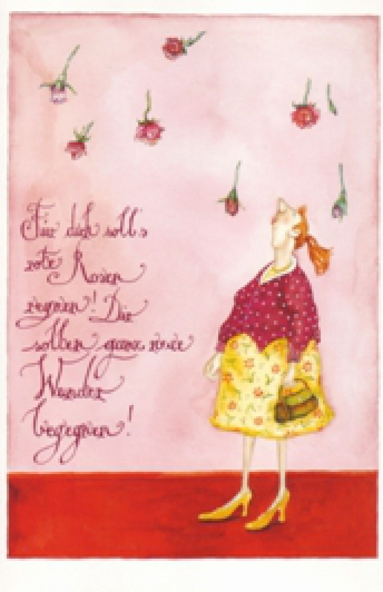 Christina Thrän Postkarte "Für dich soll es rote Rosen regnen" | CHT0304